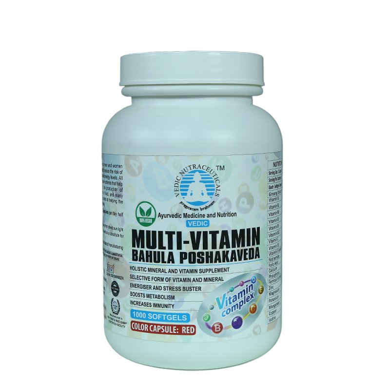 Multi Vitamins Red Softgel -1000 – Vedic Nutraceuticals